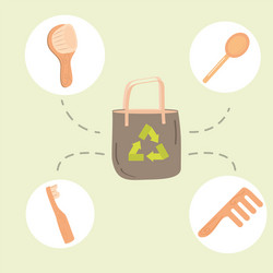 Recycle shopping bag Royalty Free Vector Image
