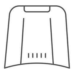 Car hood line icon parts concept bonnet Royalty Free Vector