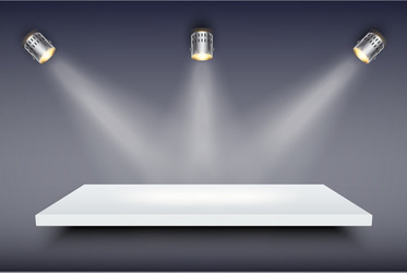 White presentation platform Royalty Free Vector Image