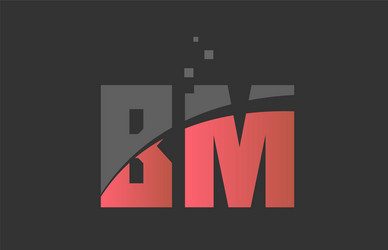 Joined bm alphabet letter logo icon combination Vector Image