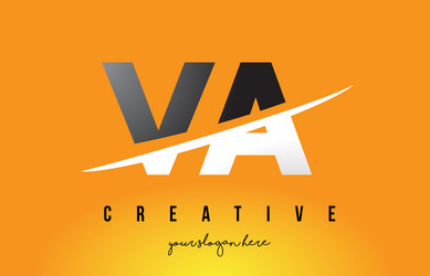 Va v a letter logo design creative icon modern Vector Image