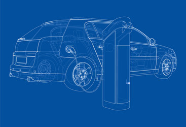 Electric Car Blueprint Drawing Vector Images (over 290)