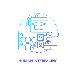 Human interfacing concept icon Royalty Free Vector Image