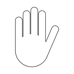 Stop icon with alert hand warning covid19 symbol Vector Image