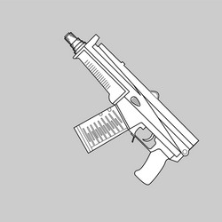 Automatic firearms pistol rifle machine gun Vector Image