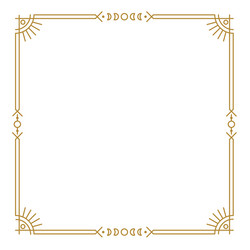 Golden frame with sun and moon with copy space Vector Image