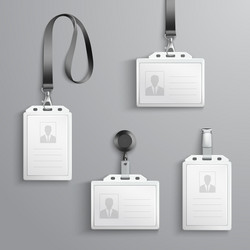 Pass id card icon identification badge Royalty Free Vector