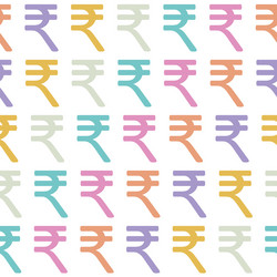 Indian rupee symbol pattern seamless Royalty Free Vector
