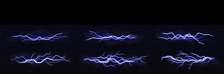 Thunderbolt background blue lightning effect Vector Image