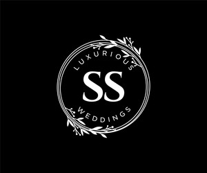 Ss initials letter wedding monogram logos Vector Image