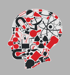 Science head Royalty Free Vector Image - VectorStock