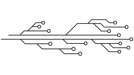 Isometric printed circuit board pcb tracks Vector Image