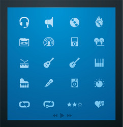 Audio and music icon set Royalty Free Vector Image