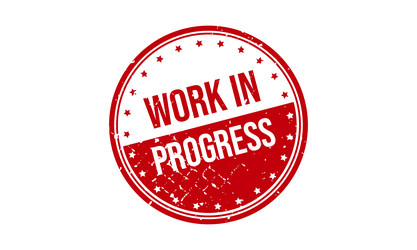 Work in progress rubber stamp Royalty Free Vector Image
