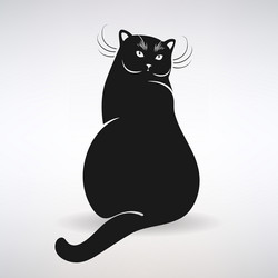 Cat Sitting Silhouette Vector Images (over 7,900)