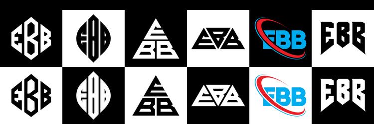 Ebb logo letter letter logo design Royalty Free Vector Image