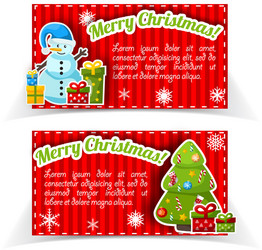 Merry christmas invitation party poster banner Vector Image