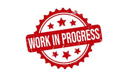 Work in progress rubber stamp Royalty Free Vector Image