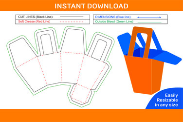 Custom corrugated cartoon box packaging design Vector Image