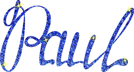 Paul name lettering Royalty Free Vector Image - VectorStock