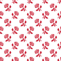 Seamless red roses pattern Royalty Free Vector Image