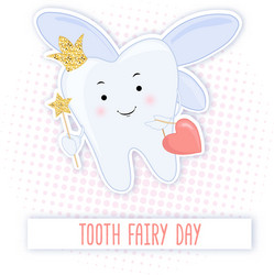 Cartoon smiling tooth fairy Royalty Free Vector Image