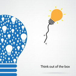 Creative light bulb idea concept background Vector Image
