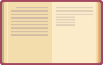 Red two isometric book in flat design style Vector Image