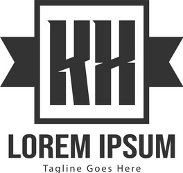 Initial kx logo template with modern frame Vector Image