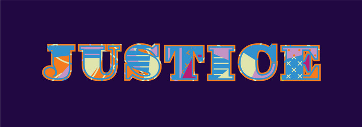 Justice concept word art Royalty Free Vector Image