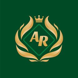 Monogram wr letters - concept logo template design