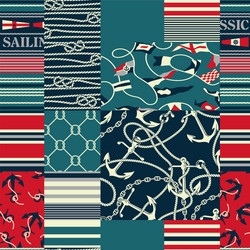 Vintage nautical style marine sailing elements Vector Image