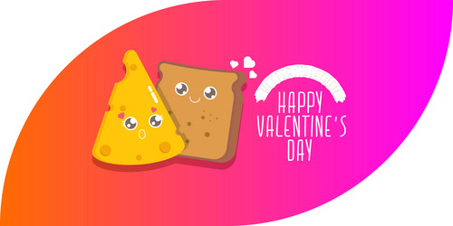 Cartoon cute bread man character Royalty Free Vector Image