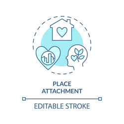 Thin line simple colorful place attachment icon Vector Image