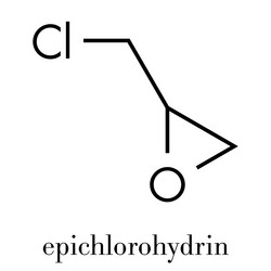 Epichlorohydrin ech epoxy resin building block Vector Image