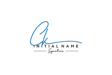 Initial ck signature logo template hand drawn Vector Image
