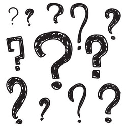 Handwritten question mark Royalty Free Vector Image