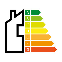 Energy efficiency label on white background Vector Image
