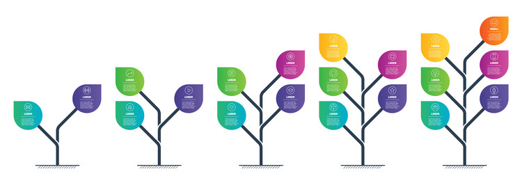 Info graphic vertical infographics or time lines Vector Image