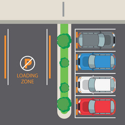 Parking zone road sign Royalty Free Vector Image