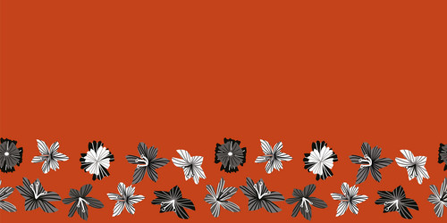 Flower frame border seamless pattern Royalty Free Vector