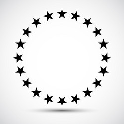 Star in circle icon symbol sign isolate on white Vector Image