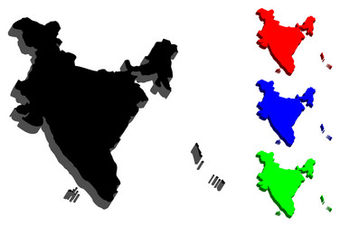 Map of India Isometric Vector Images (over 280)