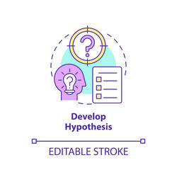 Develop hypothesis blue gradient concept icon Vector Image