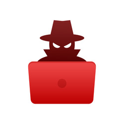Hacker using laptop Royalty Free Vector Image - VectorStock