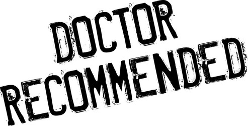 Doctor recommended rubber stamp Royalty Free Vector Image