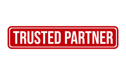 Trusted partner rubber stamp seal Royalty Free Vector Image