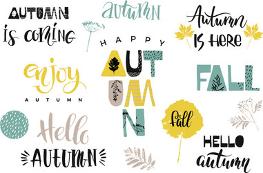 Autumn lettering design Royalty Free Vector Image