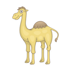 Cartoon funny camel running Royalty Free Vector Image