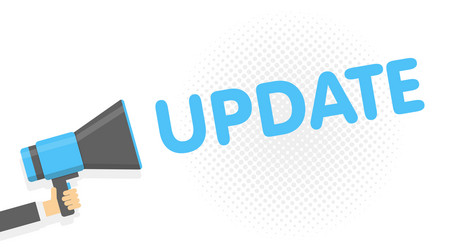 Update speech bubble Royalty Free Vector Image